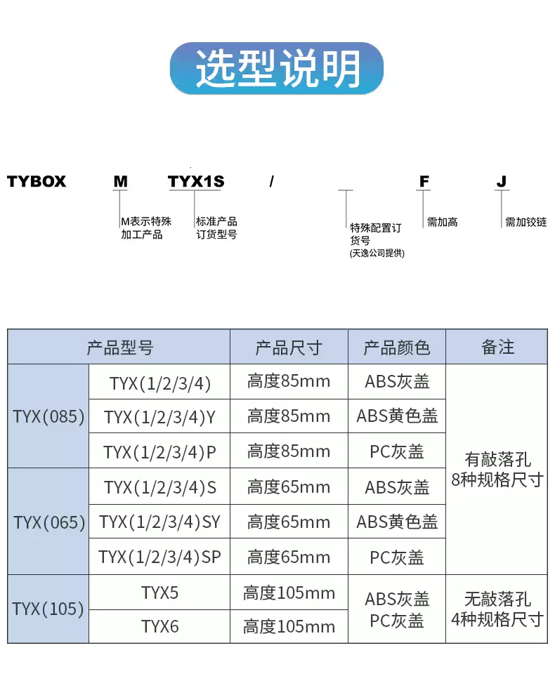 上海天逸电器tayee按钮盒TYX1防水23456孔S急停单两三位Y启动控制