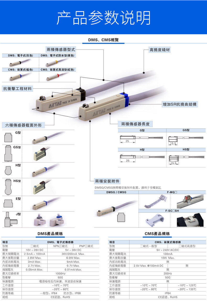 亚德客磁性开关CMSG DMSG-020 DMSJ DMSE DMSH-020气缸传感器现货-阿里巴巴