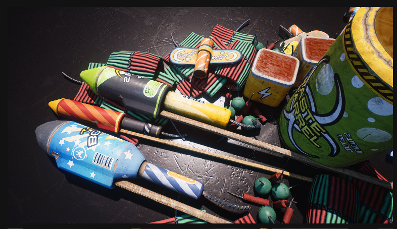 UE4 Fireworks Firecrackers Unreal 4 Firecar Prop Fireworks Prop Pack ...
