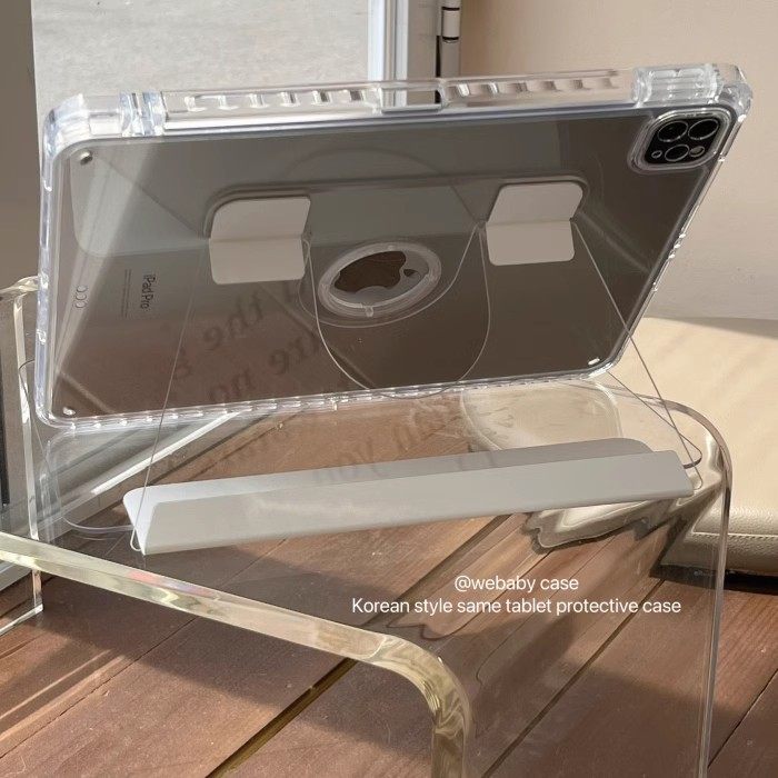 ins亚克力全透明旋转iPad壳：透明美学+全方位防护，你的iPad新衣！-平板电脑保护套-淘宝好物网