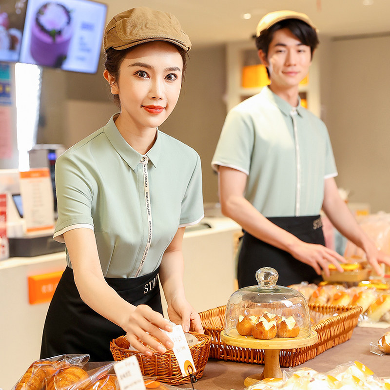Summer dessert shop uniform recommendations | short-sleeve women's ...
