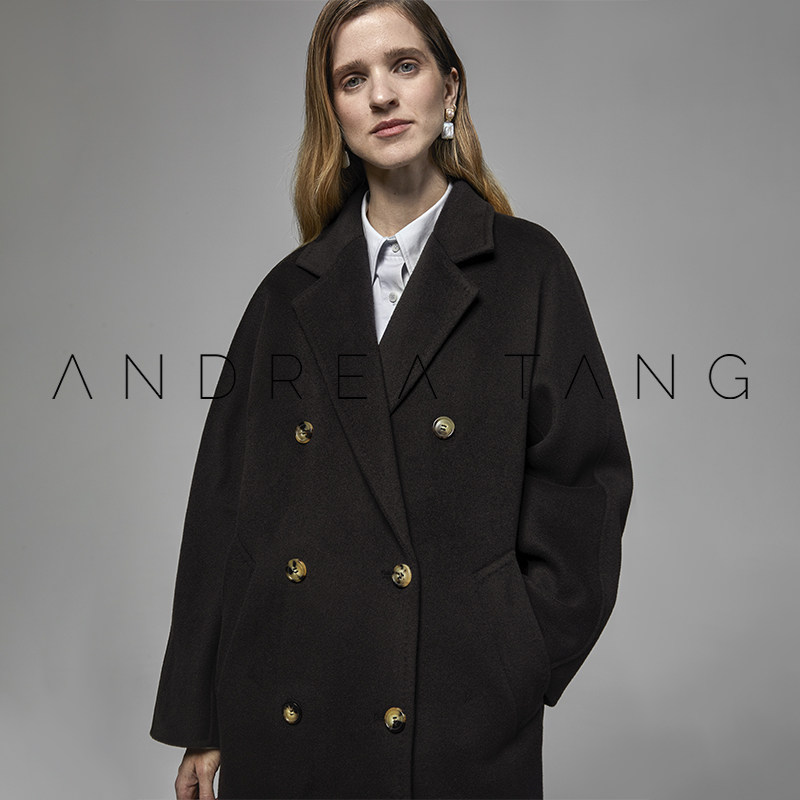 Andrea Tang｜大衣CAROL：秋冬时尚必备，双排扣羊毛双面呢短大衣，让你温暖又时髦！-毛呢外套-淘宝好物网