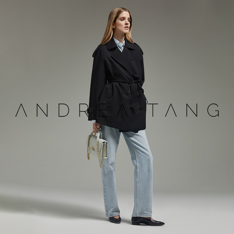 Andrea Tang风衣KRIS测评｜25年秋冬必入黑色战壕风衣，纯羊毛+大廓形显瘦又显高-风衣-淘宝好物网