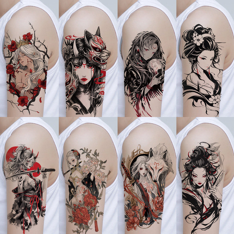 🔥 Summer beauty tool | 8 sheets colorful temporary arm tattoos ...