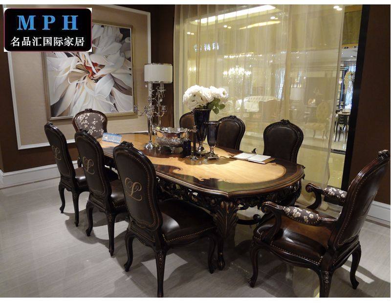 Lacasa Alexander Châu Âu Bàn Ăn Gỗ Chắc Chắn Pháp Khắc Dài Bàn Ăn Gỗ ...