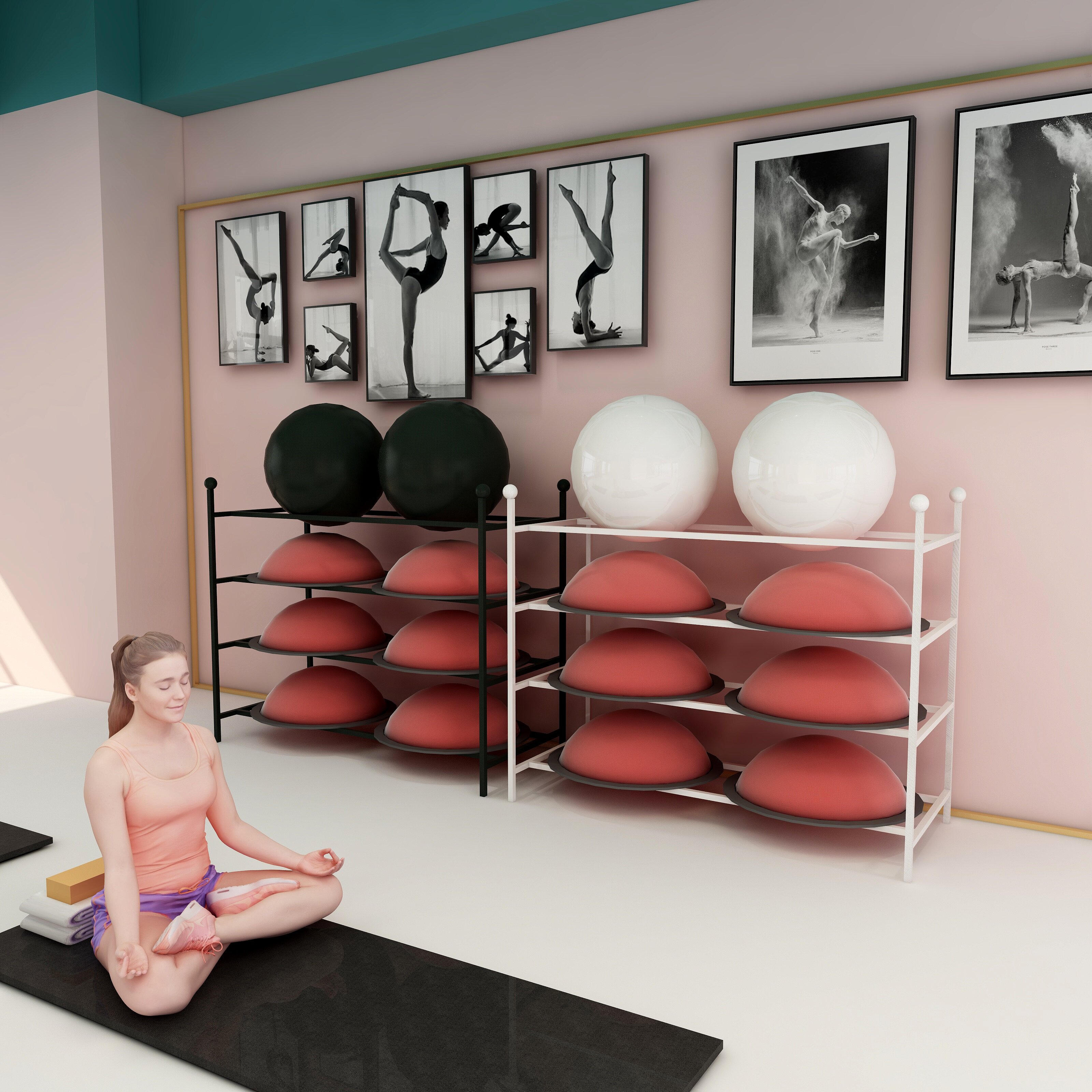 Multi-tier gym storage rack for exercise balls - recommended! | new ...