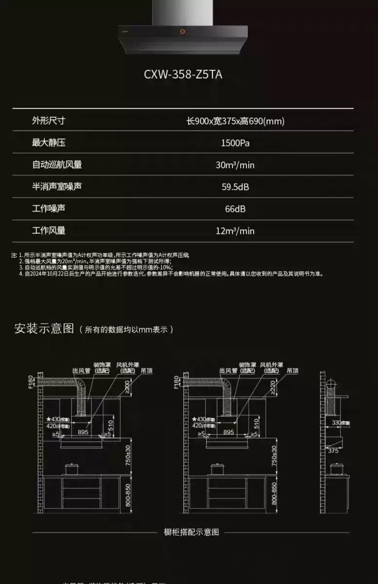 Fotile/方太 CXW-358-Z5TA方太Z5TA油烟机30立方