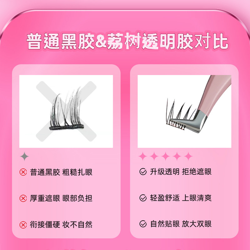 荔树韩式睫毛免胶自粘女团爱豆睫毛ACE假睫毛Rapper仿真单簇分段值得买吗？_化妆_淘宝美妆网