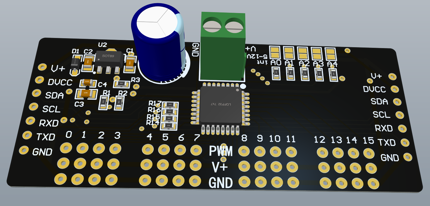 替代PCA9685-16路/LU9685芯片20路舵机驱动控制模块单片机串口IIC-阿里巴巴