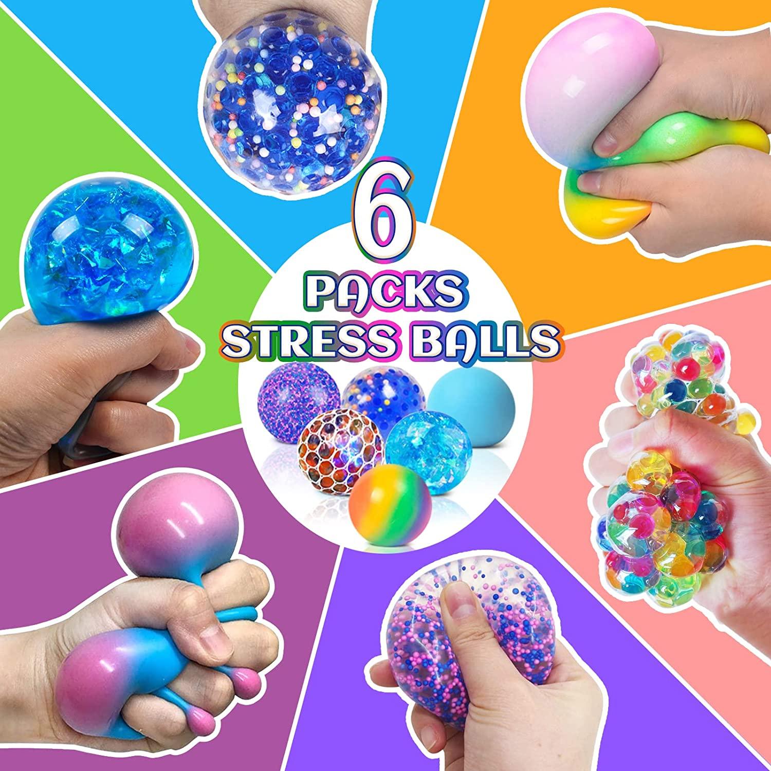 6Pack Sensory Stress Ball Set：压力释放新宠儿，让你一秒变轻松！-其它玩具-淘宝好物网