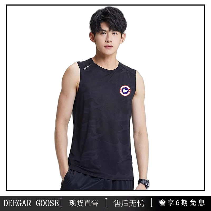 加拿大正品DEEGAR GOOSE大鹅背心男运动健身宽松无袖t恤休闲训练