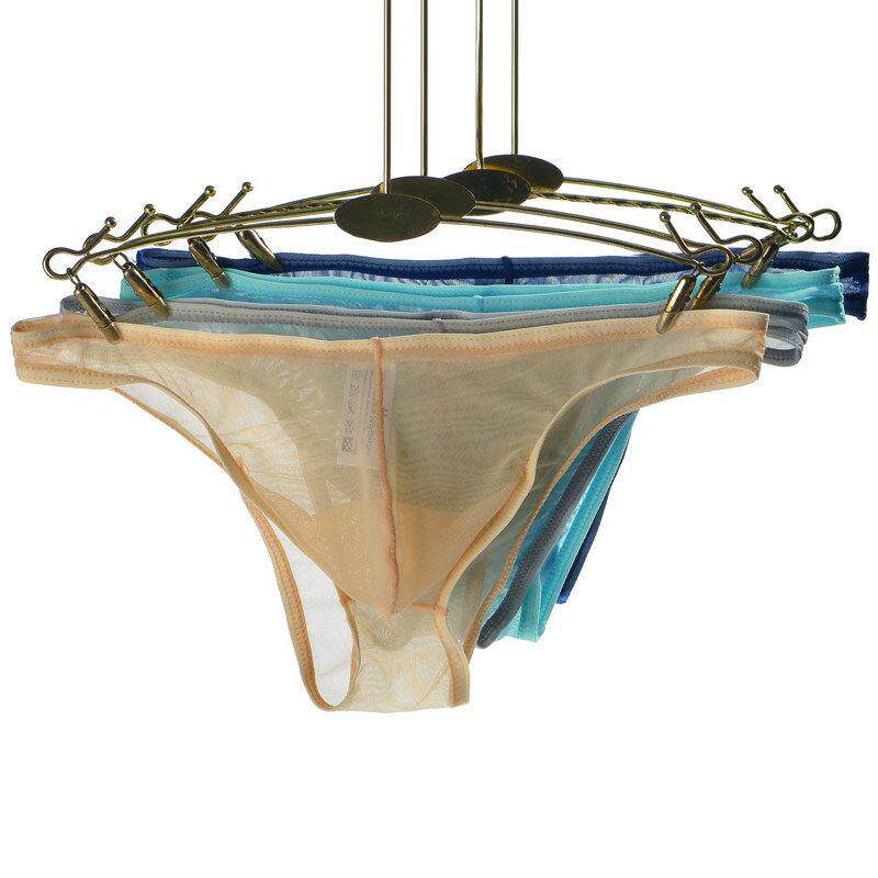 1/2 men's new fashion bare transparent underwear mesh sexy half cover ...