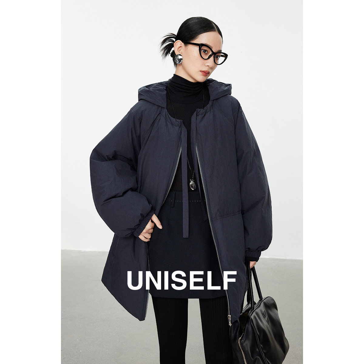UNISELF时髦知识分子云朵连帽鹅绒服｜冬季穿搭天花板！保暖又显瘦的神仙羽绒服来了🔥-羽绒服-淘宝好物网