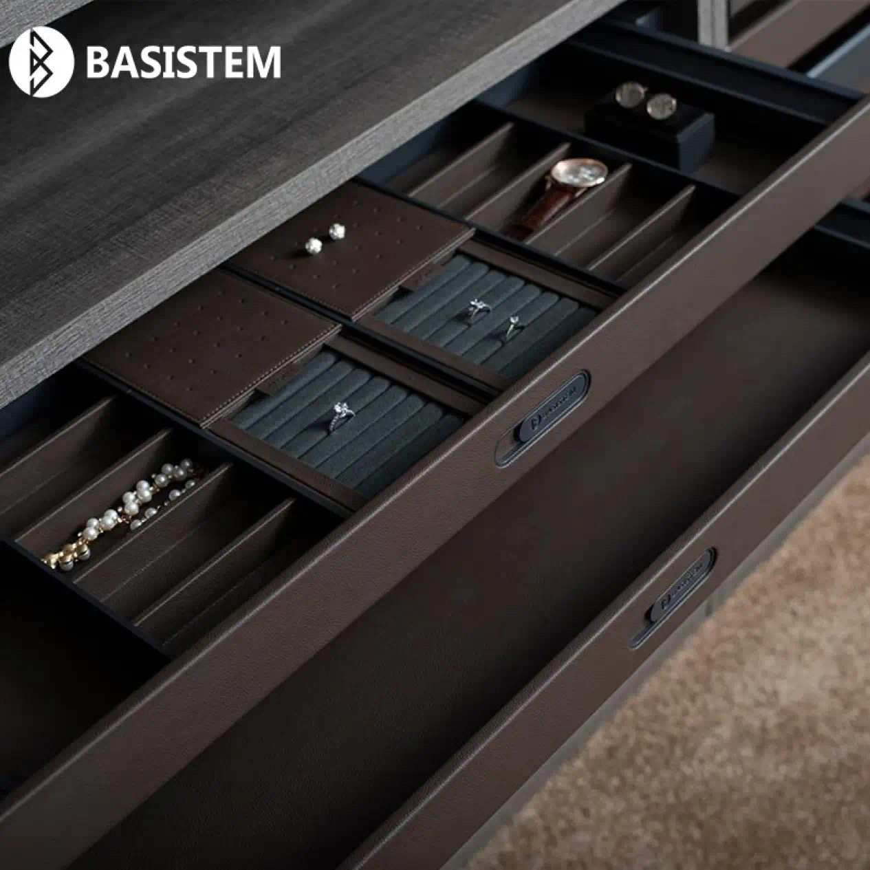 瑞士巴斯蒂姆BASISTEM衣柜拉篮收纳抽屉裤架衣柜内置衣帽间挂衣杆-Taobao