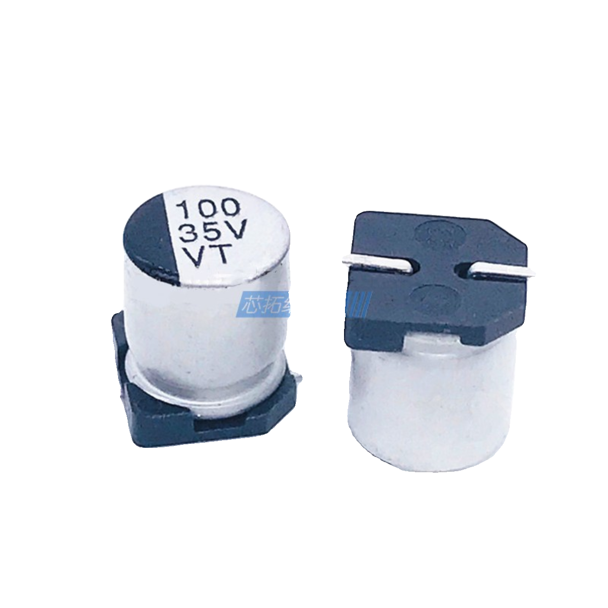 New high quality 35V100UF SMD chip aluminum electrolytic capacitor 100UF 35V volume 6.3X7.7mm ...