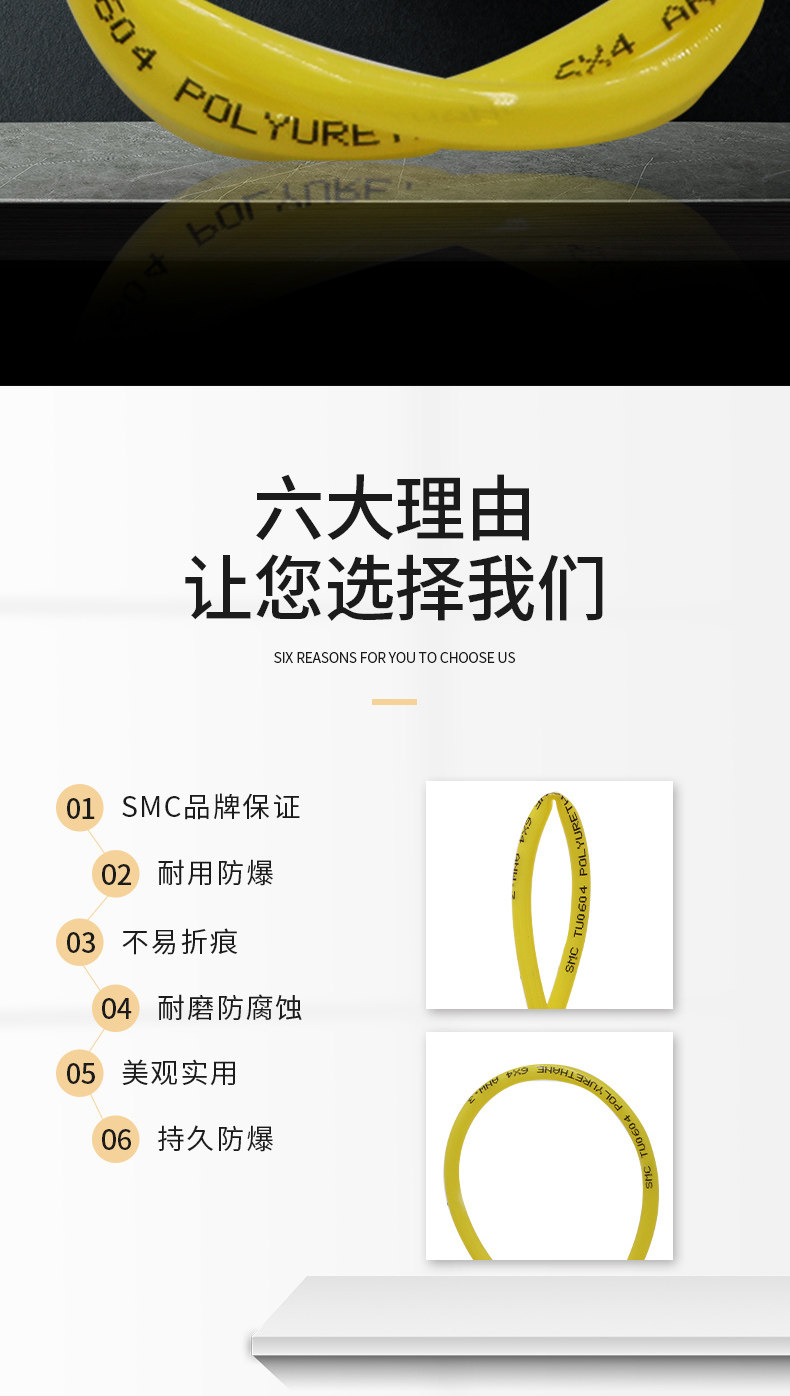 SMC透明PU气管高压气动软管TU0425/TU0604/0805/1065/1208BU/C/W-阿里巴巴