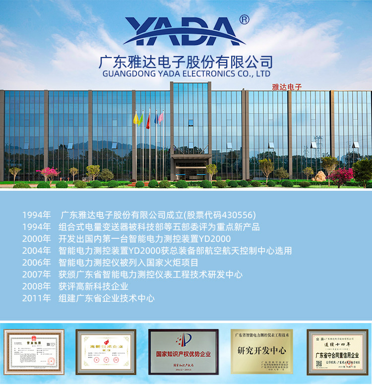 雅达YADA充电桩DCM3366D-J2-G双路正反向直流电能表复费率红外485-阿里巴巴