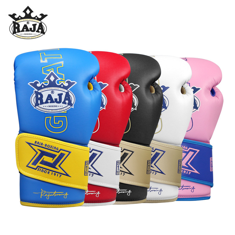🔥 Thailand raja professional edition genuine leather boxing gloves ...