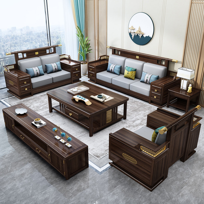 New chinese style ebony wood sofa, standard for house, dual-use in ...