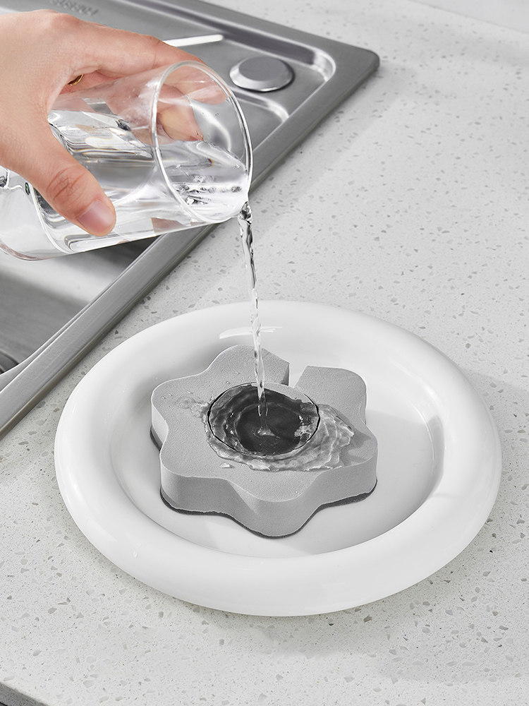 Japanese flower faucet sponge wipe to prevent scale and remove water ...