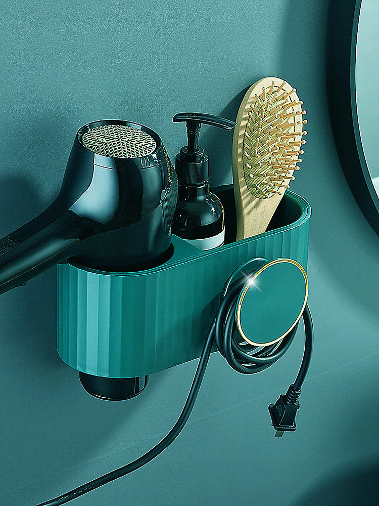 [USD 38.25] Light luxury hair dryer rack no puncture bathroom toilet ...