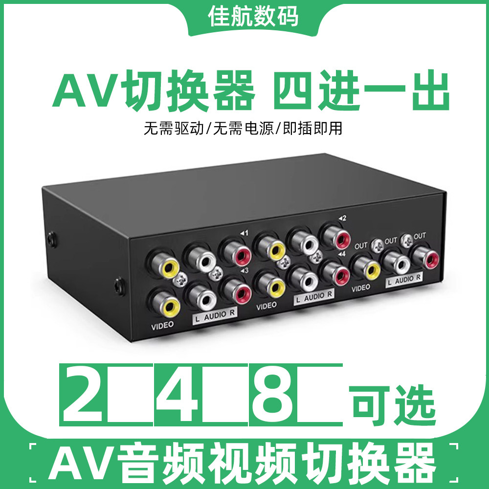 2-in-1 composite av switcher: effortlessly share audio and video, a ...