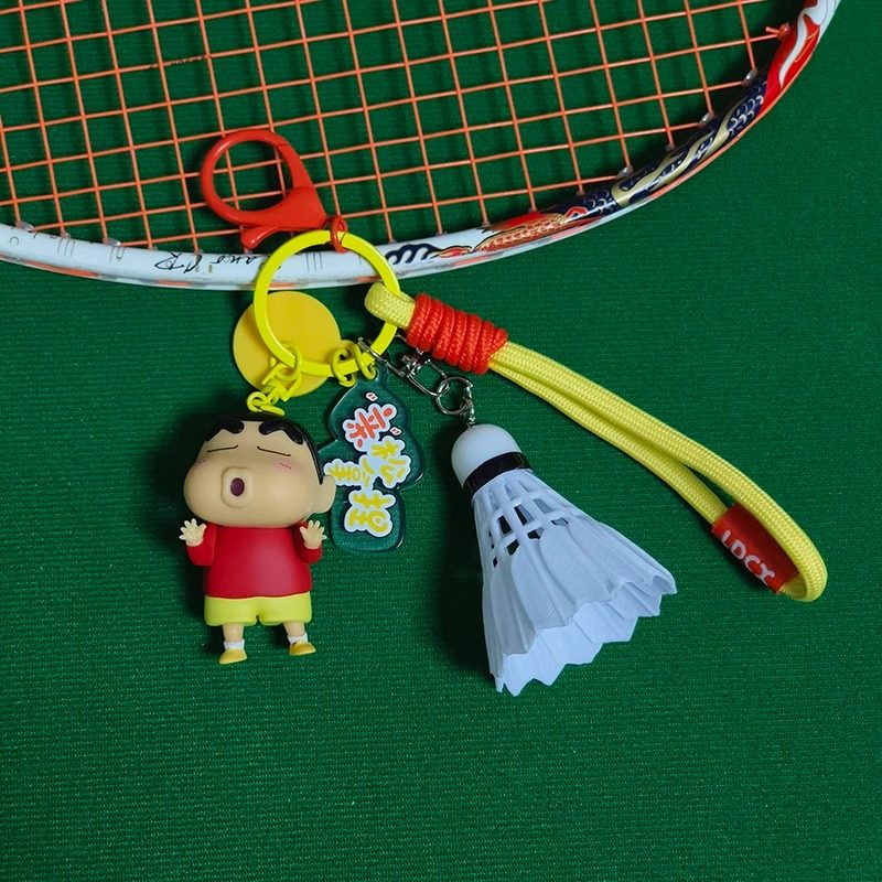 A must-have for 25 years! crayon shin-chan badminton keychain, super ...