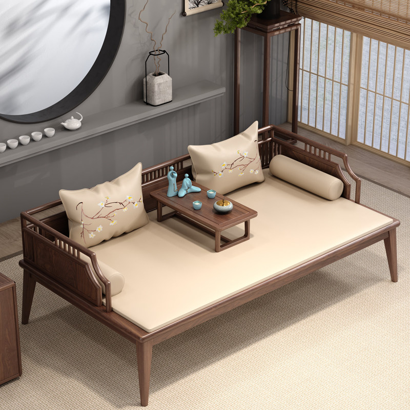 [USD 593.21] New Chinese Luohan Bed Sliding Bed Small Living Room Solid ...