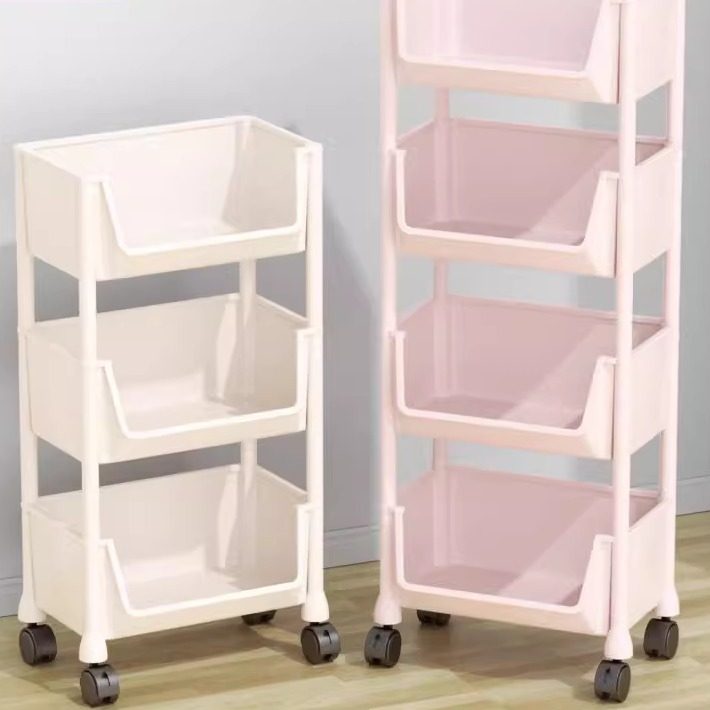 移动书架置物架家用落地零食多层客厅厨房书柜小推车果蔬收纳架子，空间整理神器，拯救你的家居杂乱！-儿童书架-淘宝好物网