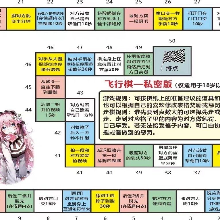 情侣游戏大尺度飞行棋：108式双人多人床上飞机棋SM版，让你的夜晚不再平凡！🔥-飞行棋-淘宝好物网