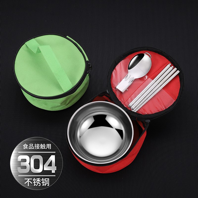 304不鏽鋼碗筷套裝創意碗勺筷A子套裝成人兒童戶外旅行可攜式餐具-Taobao