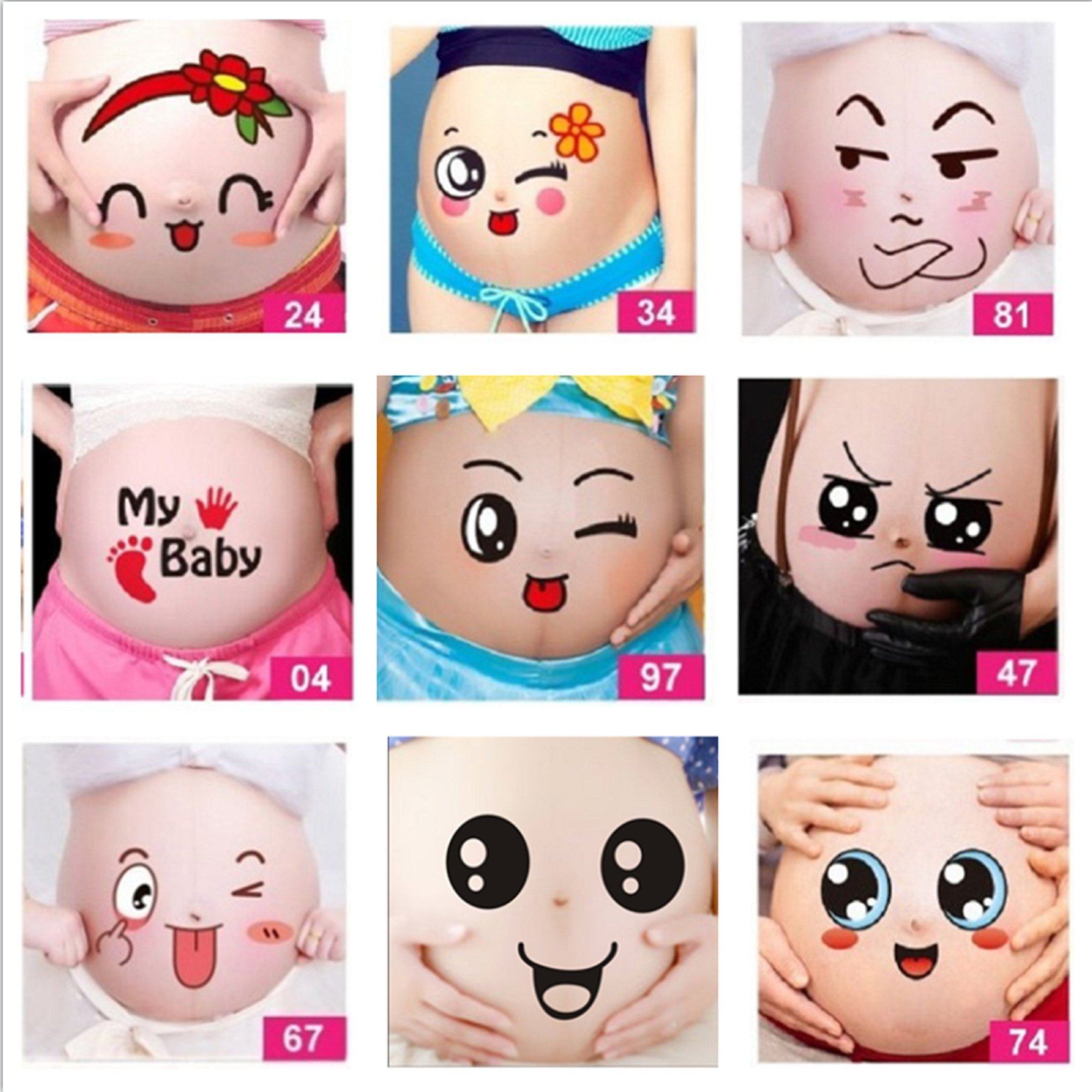 [USD 6.85] Pregnant pregnant woman belly sticker pregnant belly sticker ...