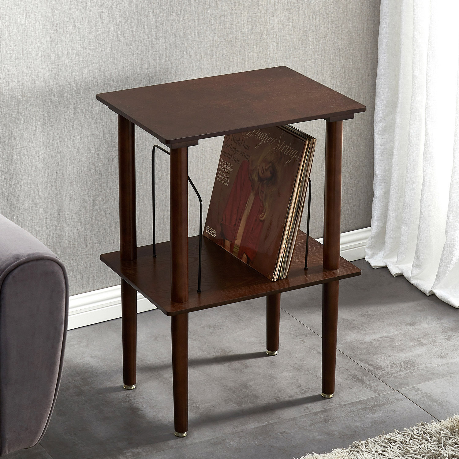 [USD 148.01] Arkrocket black film record player stand record cashier ...