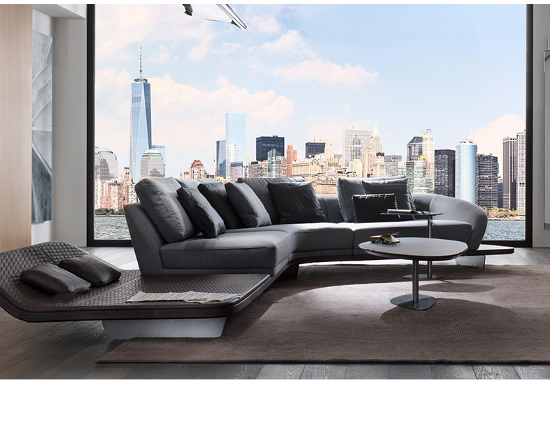 意式极简Reflex Segno弧形轻奢迪丽热巴别墅布艺大户型法拉利沙发-阿里巴巴