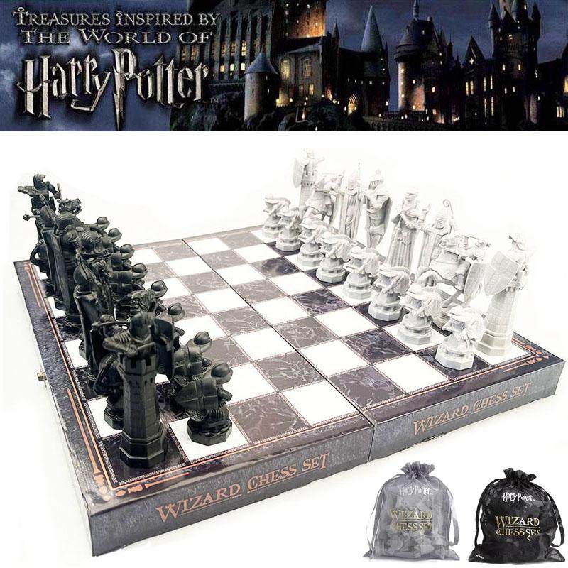Harry potter wizard chess: retro wooden chessboard, let you travel ...