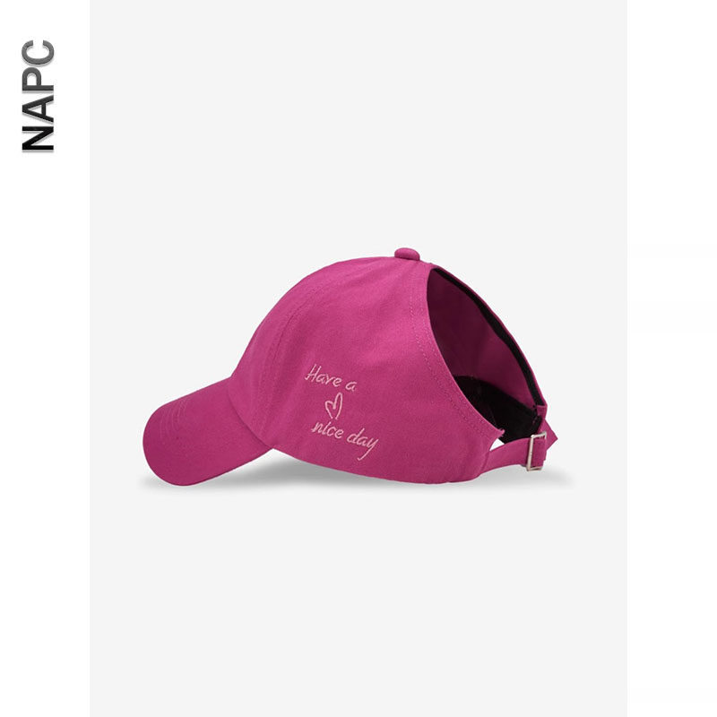 Chic Know日本设计师联名款 爱心刺绣半空顶帽女夏遮阳棒球鸭舌帽-Taobao