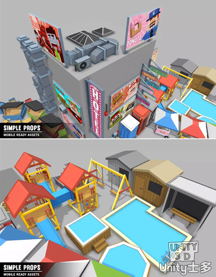 Unity3D低面风格化道具模型包U3D常见公共物品资产包Simple Props - 道具模型 - 绘图狗-设计灵感素材集散地