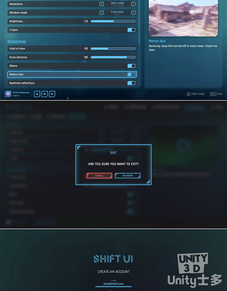 Unity3D科幻未来游戏UI界面Shift - Complete Sci-Fi UI v2.0.8 - 其他 - 绘图狗-设计灵感素材集散地