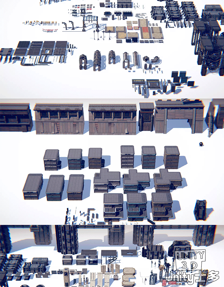 Unity3D科幻太空外星殖民地工业基地堡垒场景模型Sci-Fi base 1.1 - 场景模型 - 绘图狗-设计灵感素材集散地