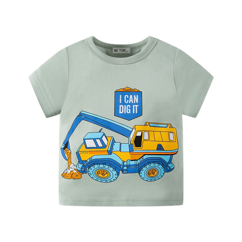 Baby Boys Short,Half Sleeve T-shirts Summer Kid Cartoon Exca-Taobao
