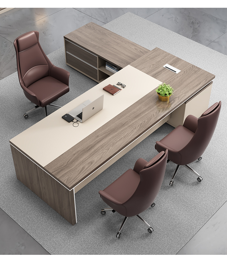 办公桌老板桌简约现代办公家具总裁经理办公室桌椅组合单人大班桌-阿里巴巴