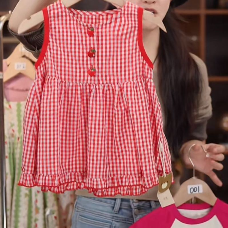 巴拉巴柆清仓宝宝连衣裙2024童装新款夏季女童装纯棉格子洋气幼儿-Taobao