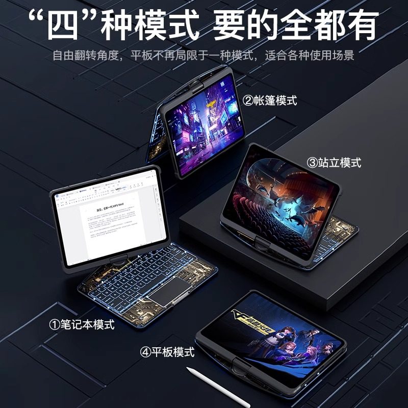 NAIDUN奈盾iPad妙控键盘：2024新款，让你的iPad Pro瞬间变身高效神器！🚀-平板电脑外接键盘-淘宝百科网