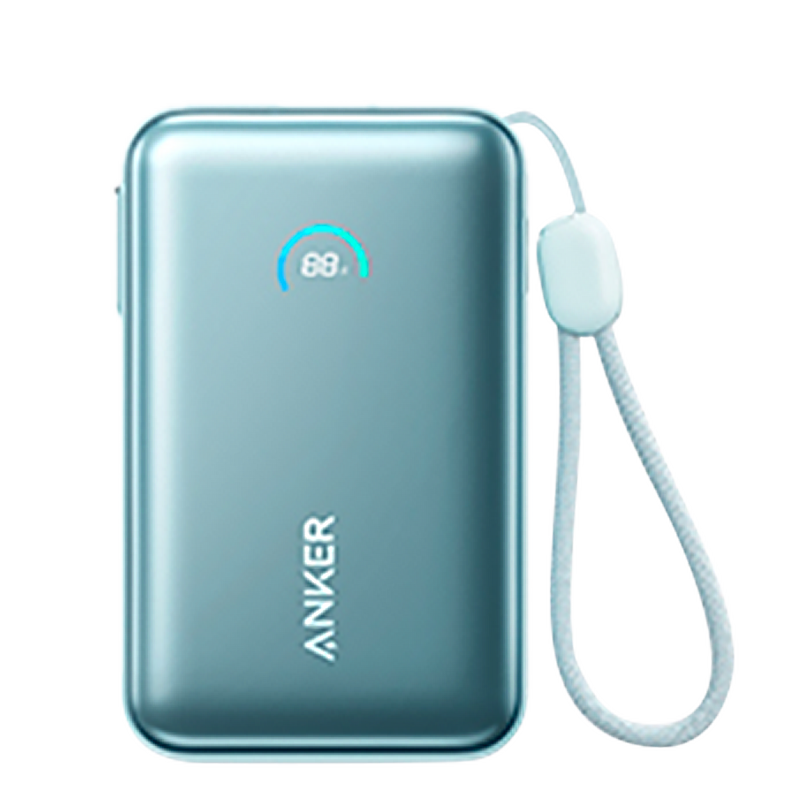 【新国标3C认证】Anker安克自带线充电宝10000毫安大容量适用苹果45W快充小巧便携移动电源可上飞机高铁
