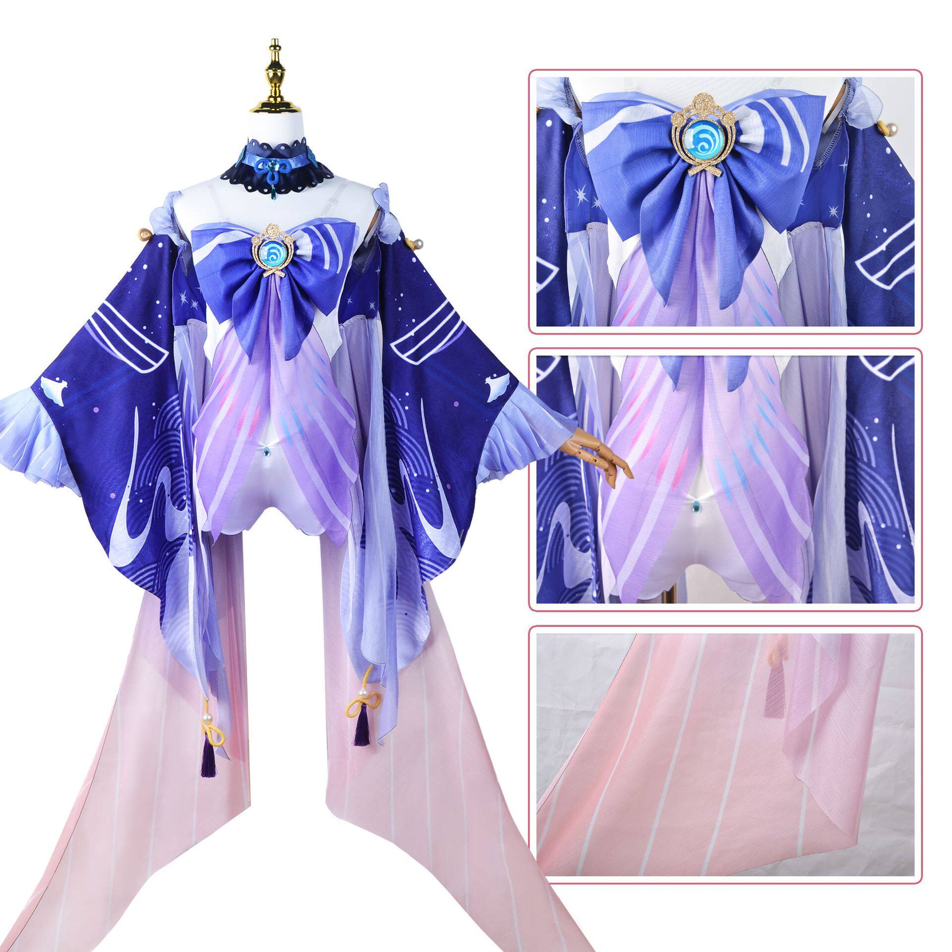 三分妄想MuT原神珊瑚宫心海cos服，演绎温柔水神的梦幻时刻_Cosplay女装_淘宝游戏网