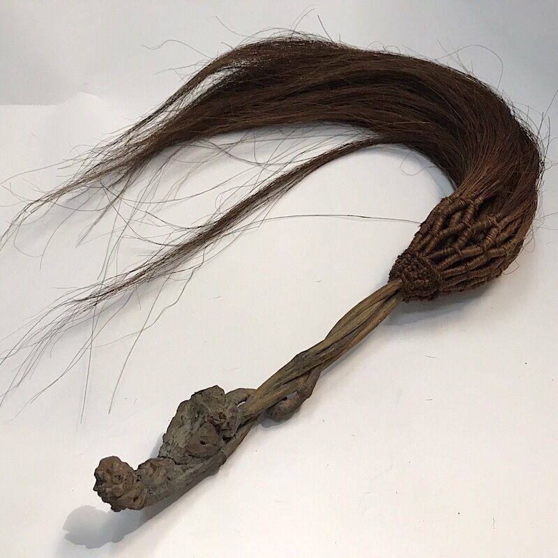 Brown whisk, buddhist utensils, horse tail whisk, taoist ritual ...