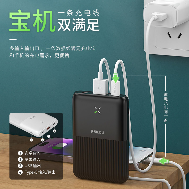 【国家3C认证】RSILOU阿思络RN10快充充电宝：超薄便携，出行必备神器！-移动电源-淘宝好物网