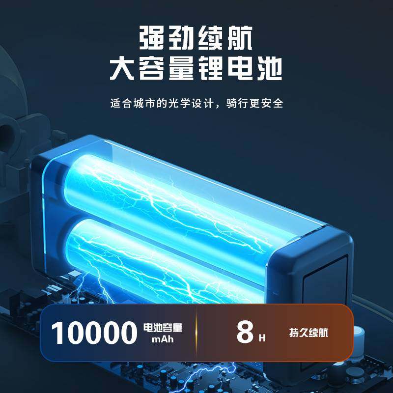 ODKE欧登凯自行车前灯强光夜骑支架超亮防水山地自行车车灯充电-Taobao