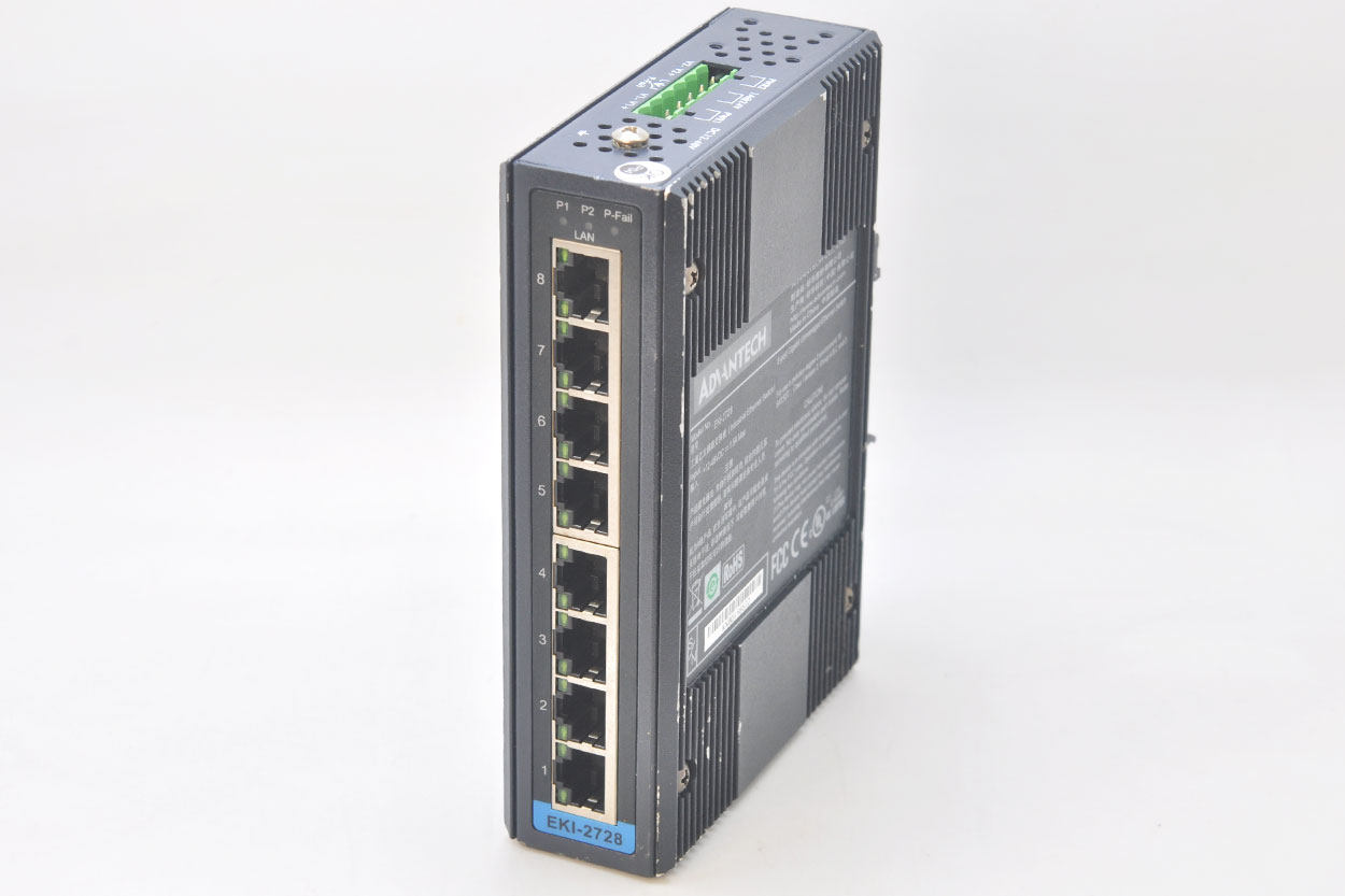 二手正品研華advantech EKI-2728 8端口全千兆 工業乙太網交換機