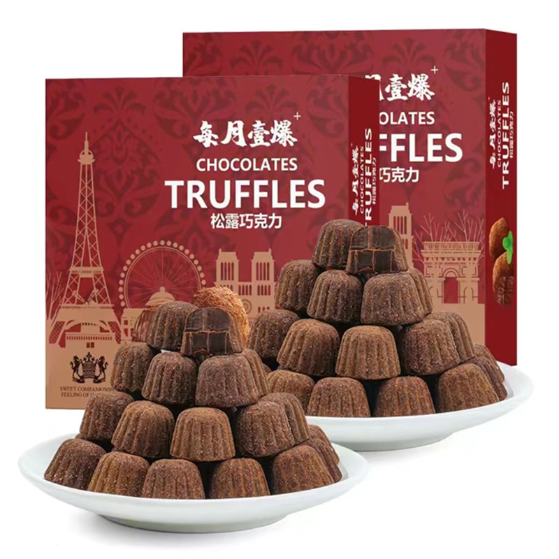 【官方正品】每月壹爆松露巧克力42g*8盒网红休闲零食散装-Taobao